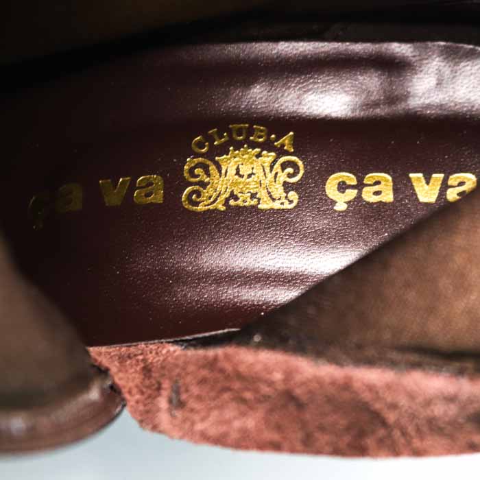 サヴァサヴァ ショートブーツ レザー クロスベルト チャンキーヒール シューズ 靴 レディース 24cmサイズ ブラウン cavacava 【中古】｜cavacava｜店舗買取｜シューズ ...