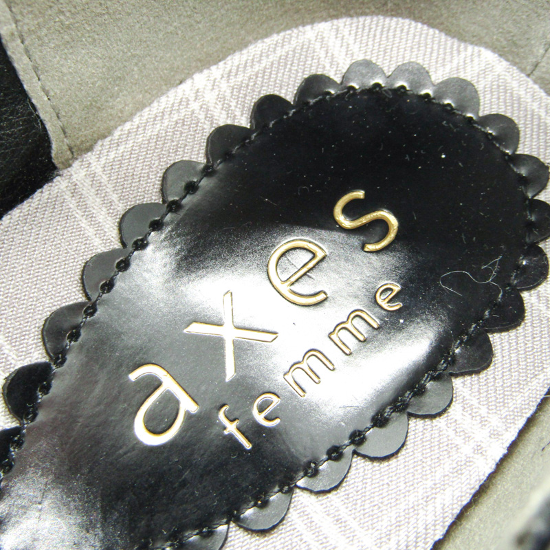 アクシーズファム Wストラップガーリーパンプス 未使用 TL621X12KO 靴 シューズ 黒 キッズ 女の子用 XLサイズ ブラック ...