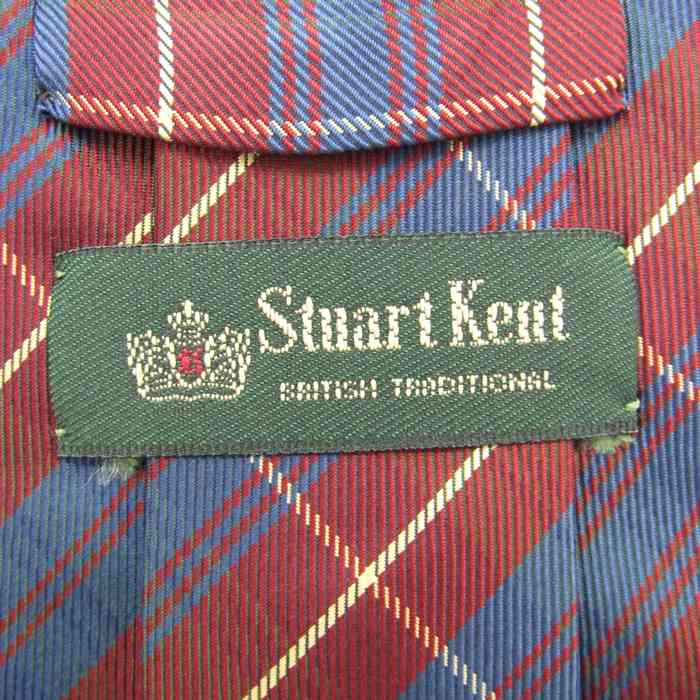 スチュアートケント ブランド ネクタイ チェック柄 格子柄 シルク 日本製 メンズ ブラウン Stuart Kent 【中古】｜Stuart ...