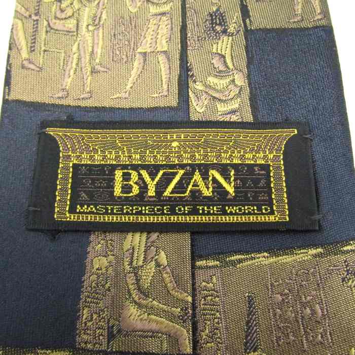 ビザン ブランド ネクタイ 総柄 古代 壁画 シルク メンズ ネイビー BYZAN 【中古】｜BYZAN｜店舗買取｜フォーマルスーツ/小物 ...