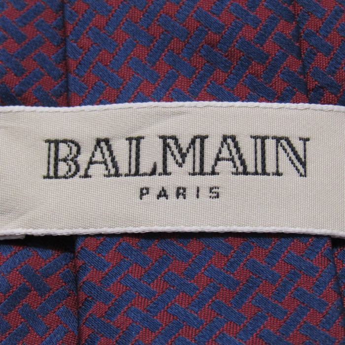 バルマン ブランド ネクタイ チェック柄 シルク フランス製 PO メンズ ネイビー BALMAIN 【中古】｜BALMAIN｜店舗買取｜フォーマルスーツ/小物＞ネクタイ｜USEDのアパレル ...