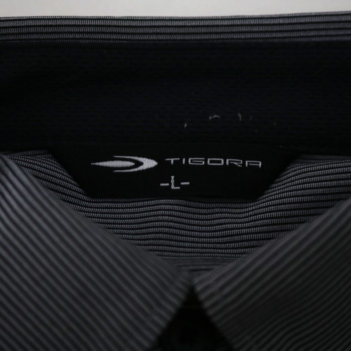 ティゴラ 半袖ポロシャツ トップス 胸ポケット ストライプ柄 ゴルフウエア メンズ Lサイズ グレー×紺 TIGORA 【中古】｜TIGORA｜店舗買取｜トップス＞ポロシャツ｜USEDの ...