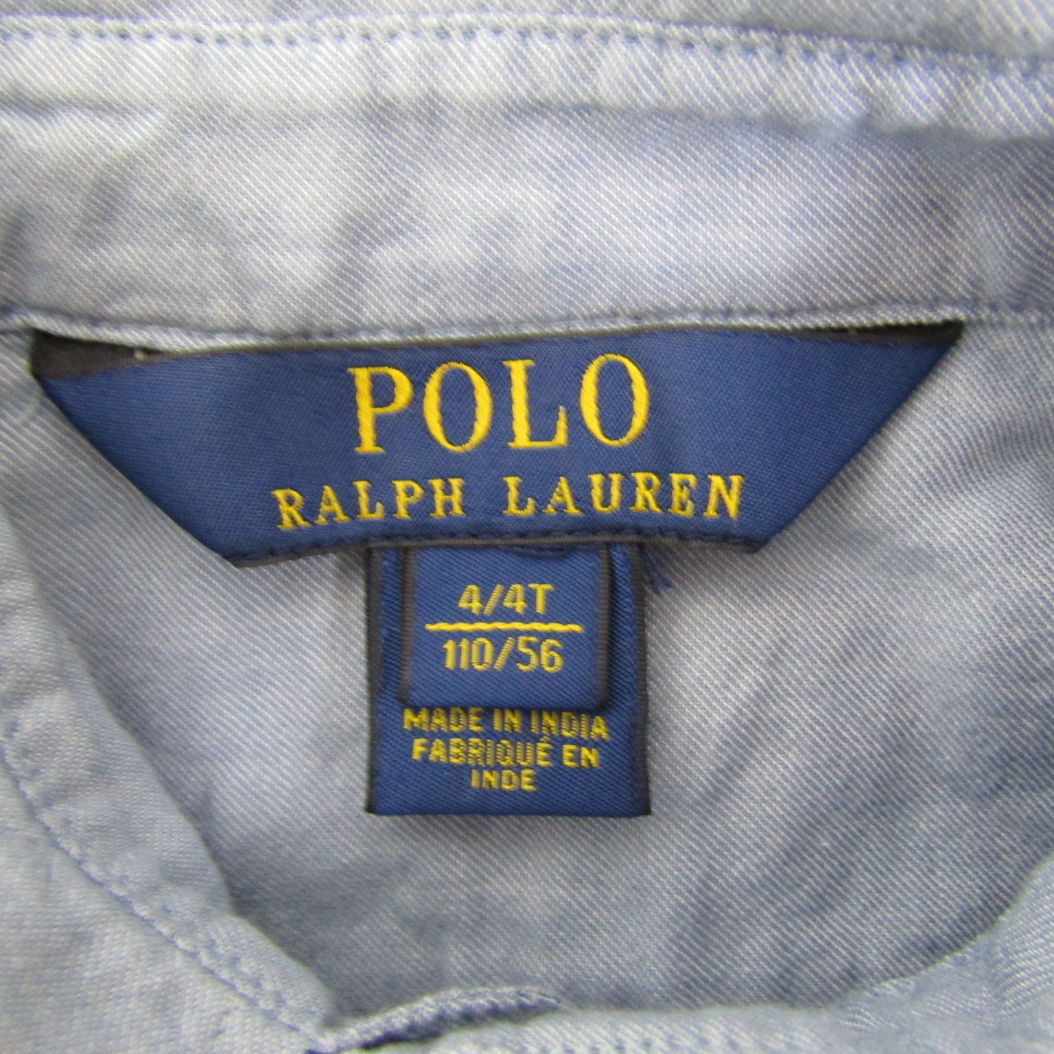 ポロラルフローレン 長袖シャツ トップス 長袖 ポニーロゴ キッズ 男の子用 4/4Tサイズ 水色 POLO RALPH LAUREN 【中古】｜POLO RALPH LAUREN｜店舗買取 ...