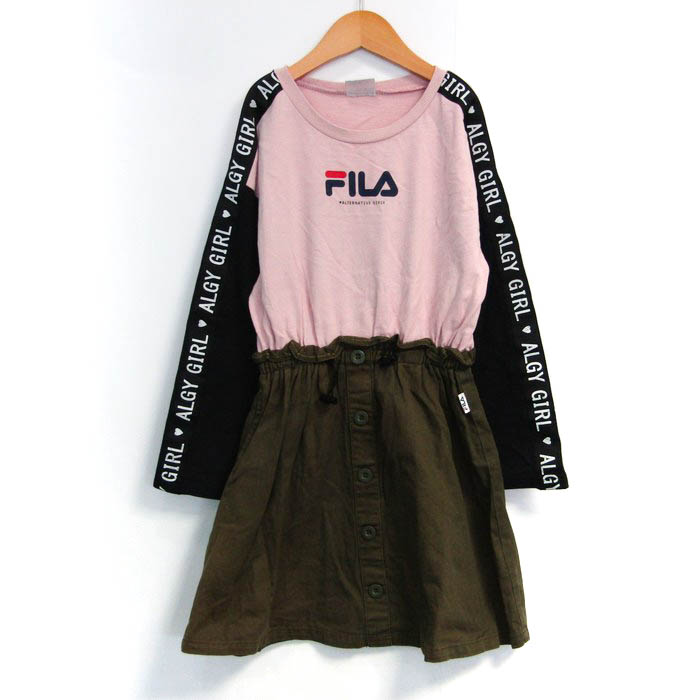フィラ 切替ワンピース 長袖 ALGY GIRL トップス キッズ 女の子用 130サイズ ピンク×カーキ FILA 【中古】｜FILA｜店舗買取｜ママ＆ベビー＞その他ベビーウェア｜USEDの ...