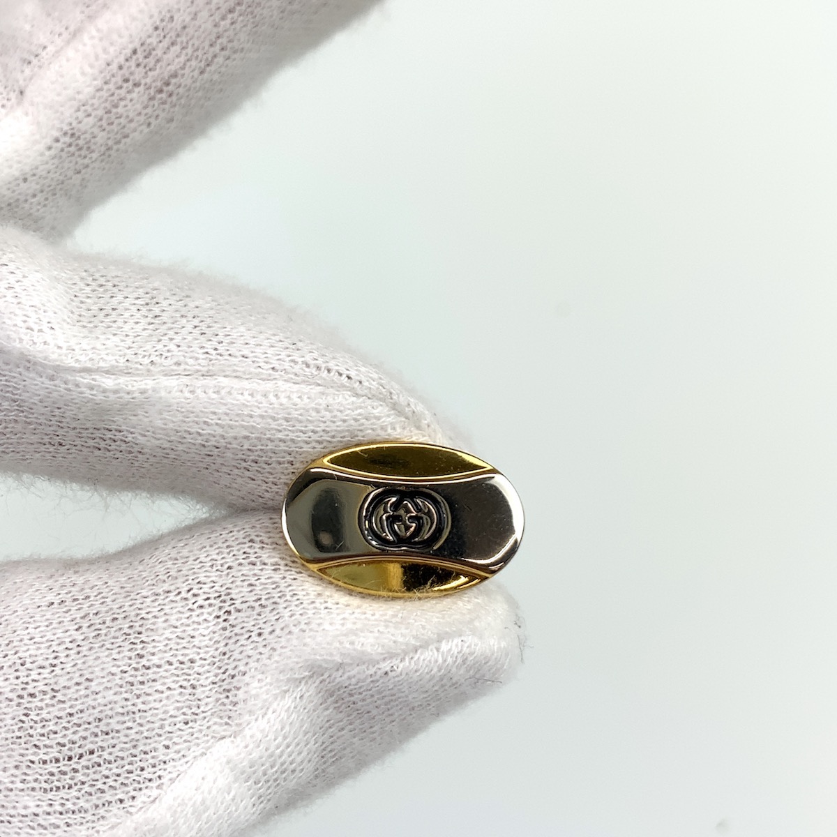 GUCCI vintage Old Gucci Interlocking G Cufflinks cufflinks Gold silver ...