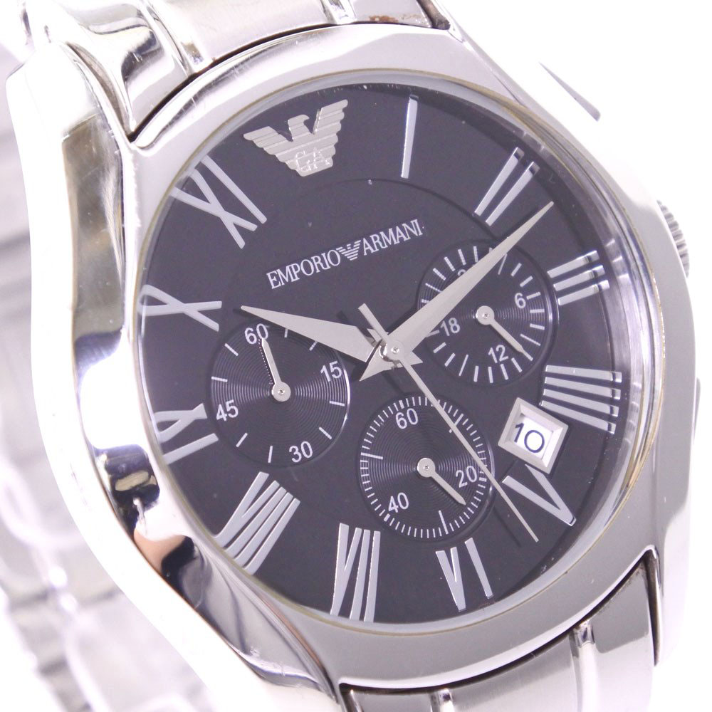 AUTHENTIC Emporio Armani AR-0673 Watches Stainless Steel mens blackDial ...